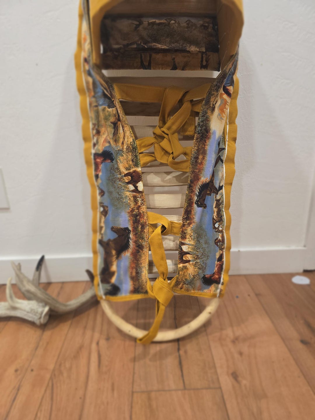 Handmade Apache Cradleboard, White Mountain Wild Mustang Design - Etsy