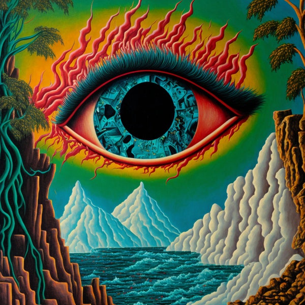 Trippy Line Drawing - Etsy