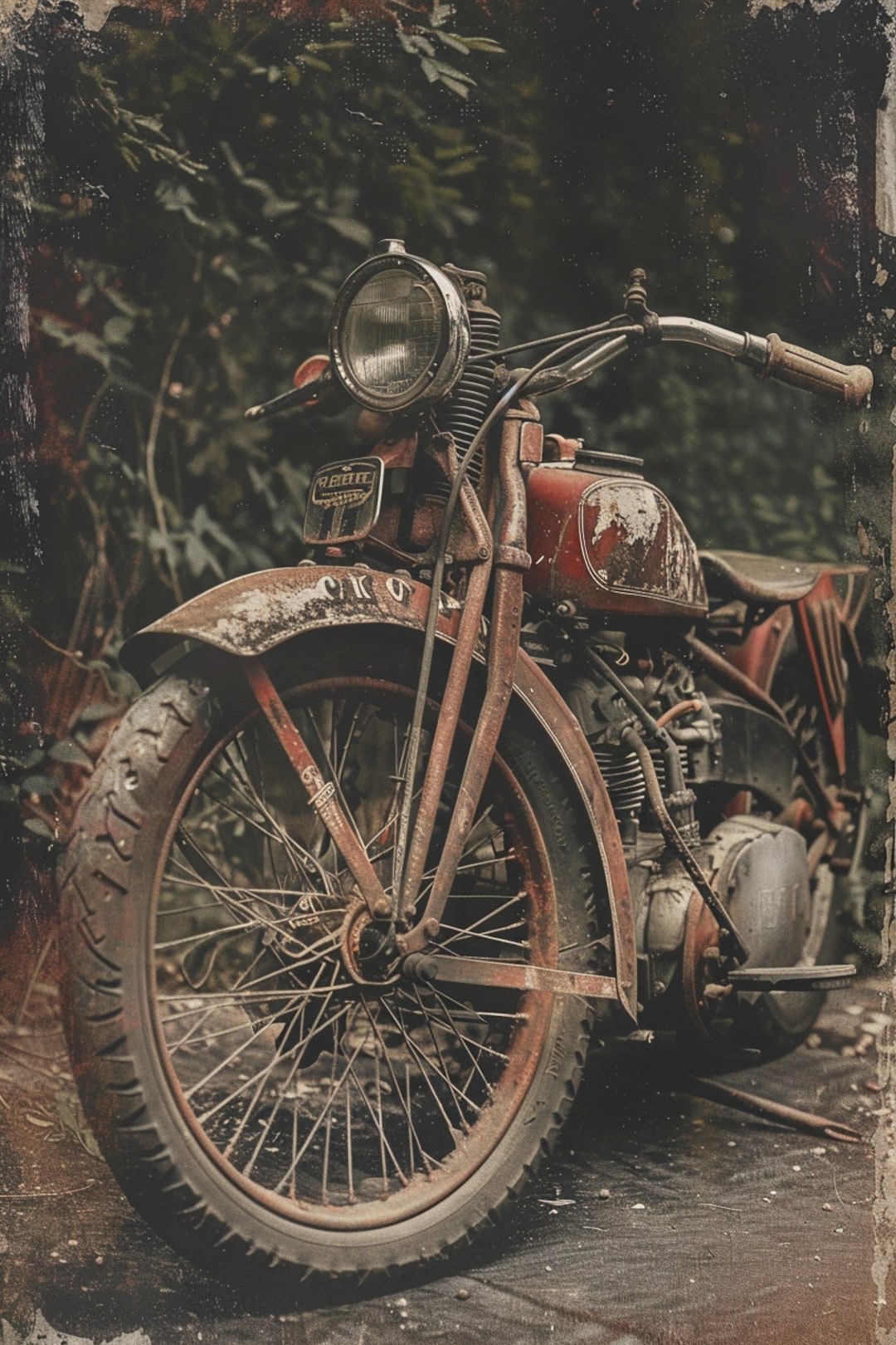 Vintage Motorcycle Photo | Digital Download Print | Antique Motorcycle ...