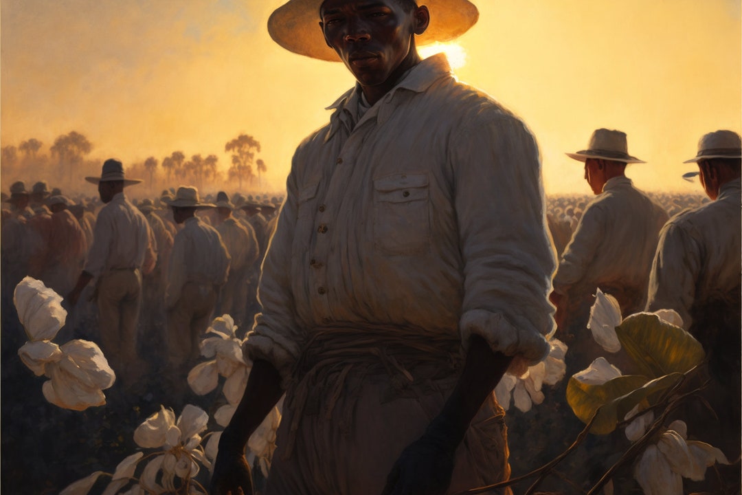 African American Art | Cotton Plantation Art | Black History Month ...