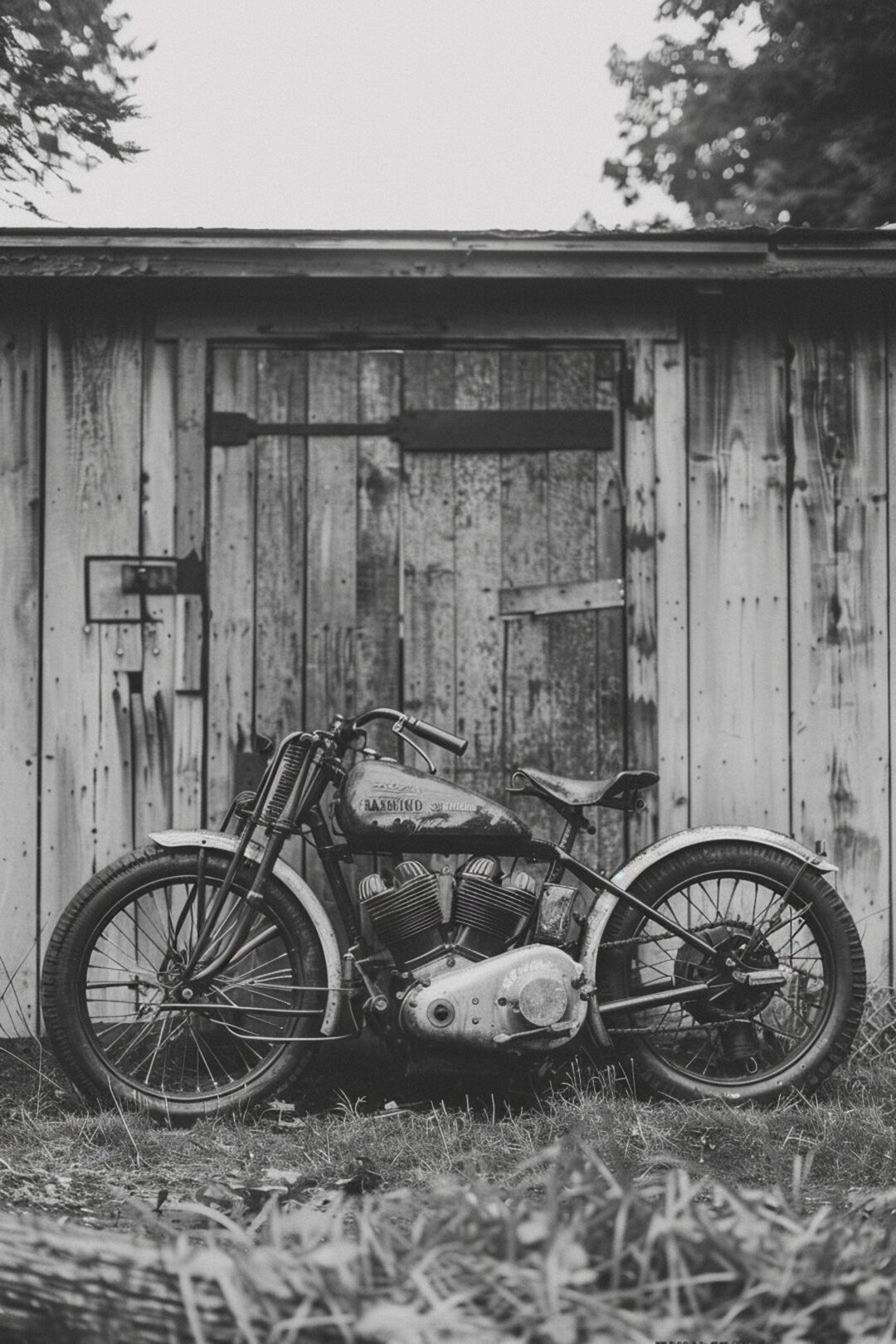 Vintage Motorcycle Photo | Digital Download Print | Antique Motorcycle ...