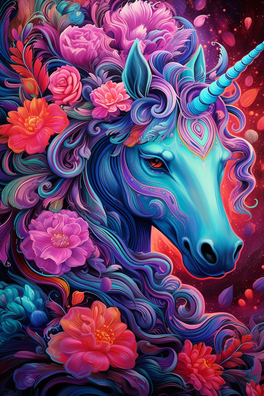 Fantasy Unicorn Digital Download Print | Unicorn Art | Unicorn Fantasy ...