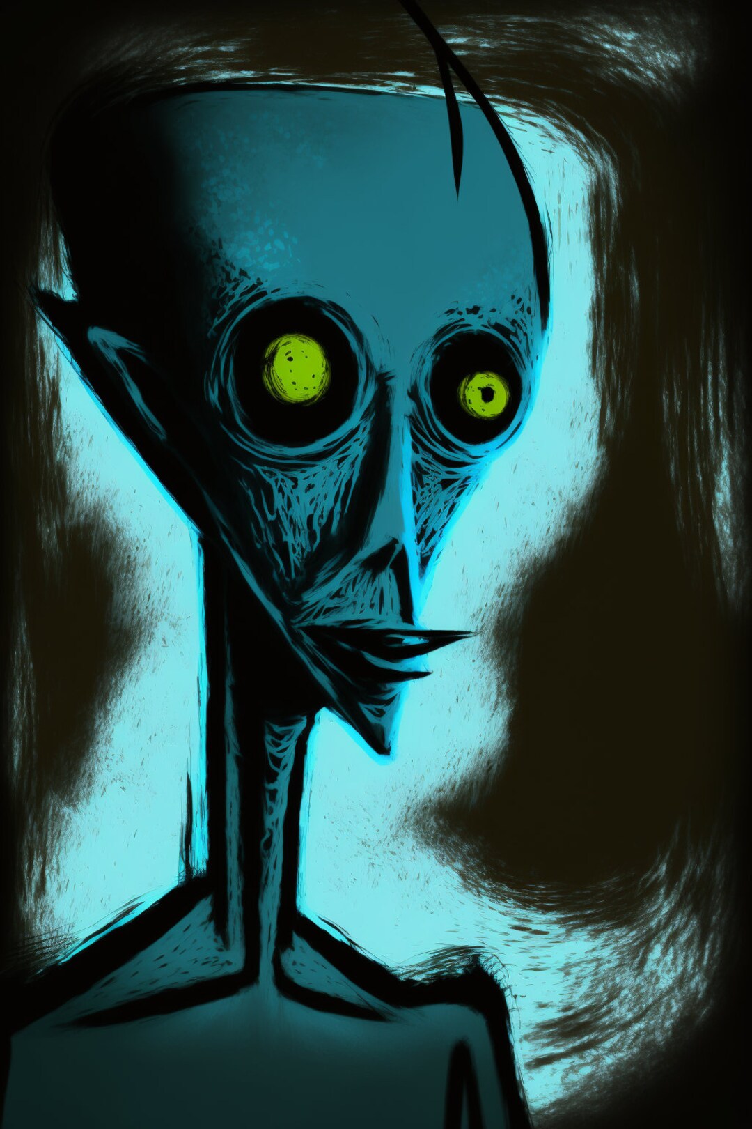 Abstract Alien Art | Scifi Art | Extra Terrestrial Ufo Art | Area 51 ...