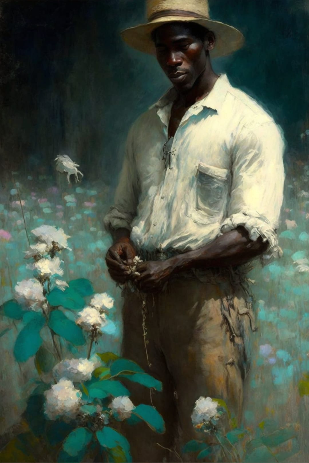 African American Art | Cotton Plantation Art | Black History Month ...