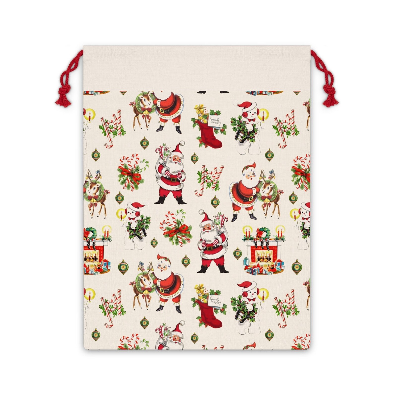 Vintage Santa Sack | Linen Christmas Gift Bag, Laundry Sack - Etsy