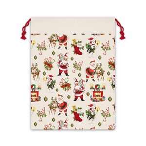 Vintage Santa Sack | Linen Christmas Gift Bag, Laundry Sack - Etsy