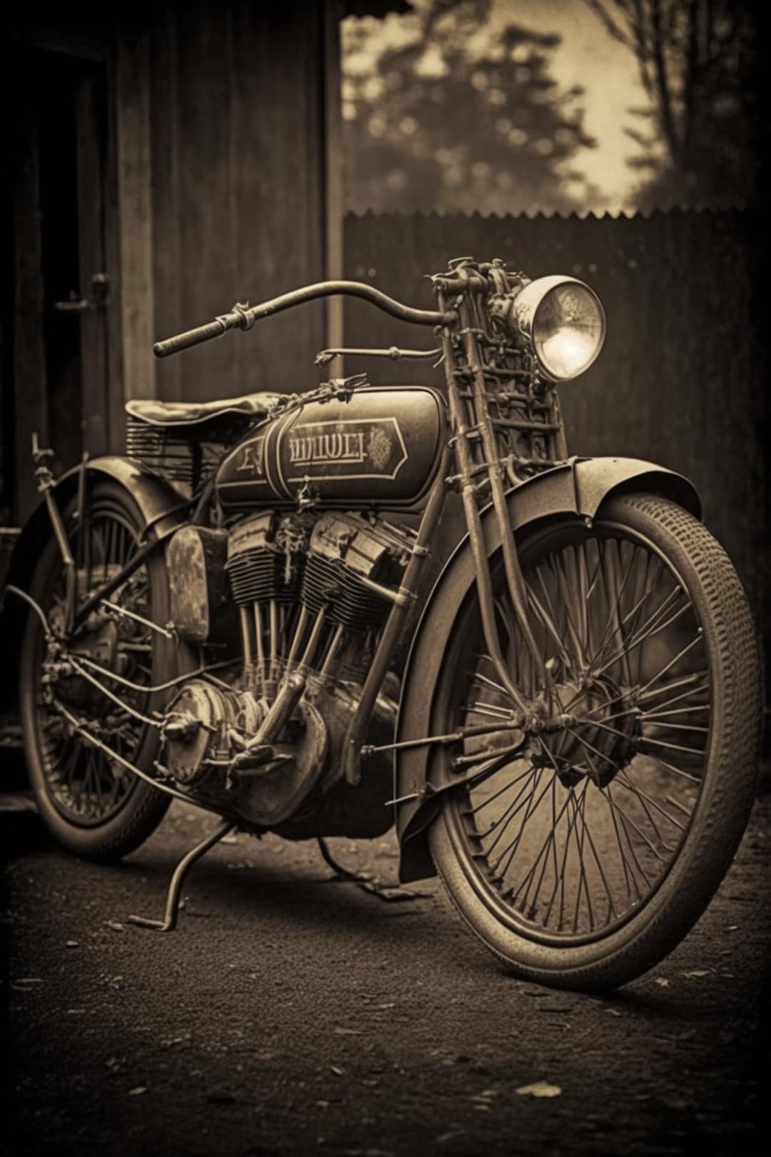 Vintage Motorcycle Photo Digital Download Print Antique Motorcycle ...