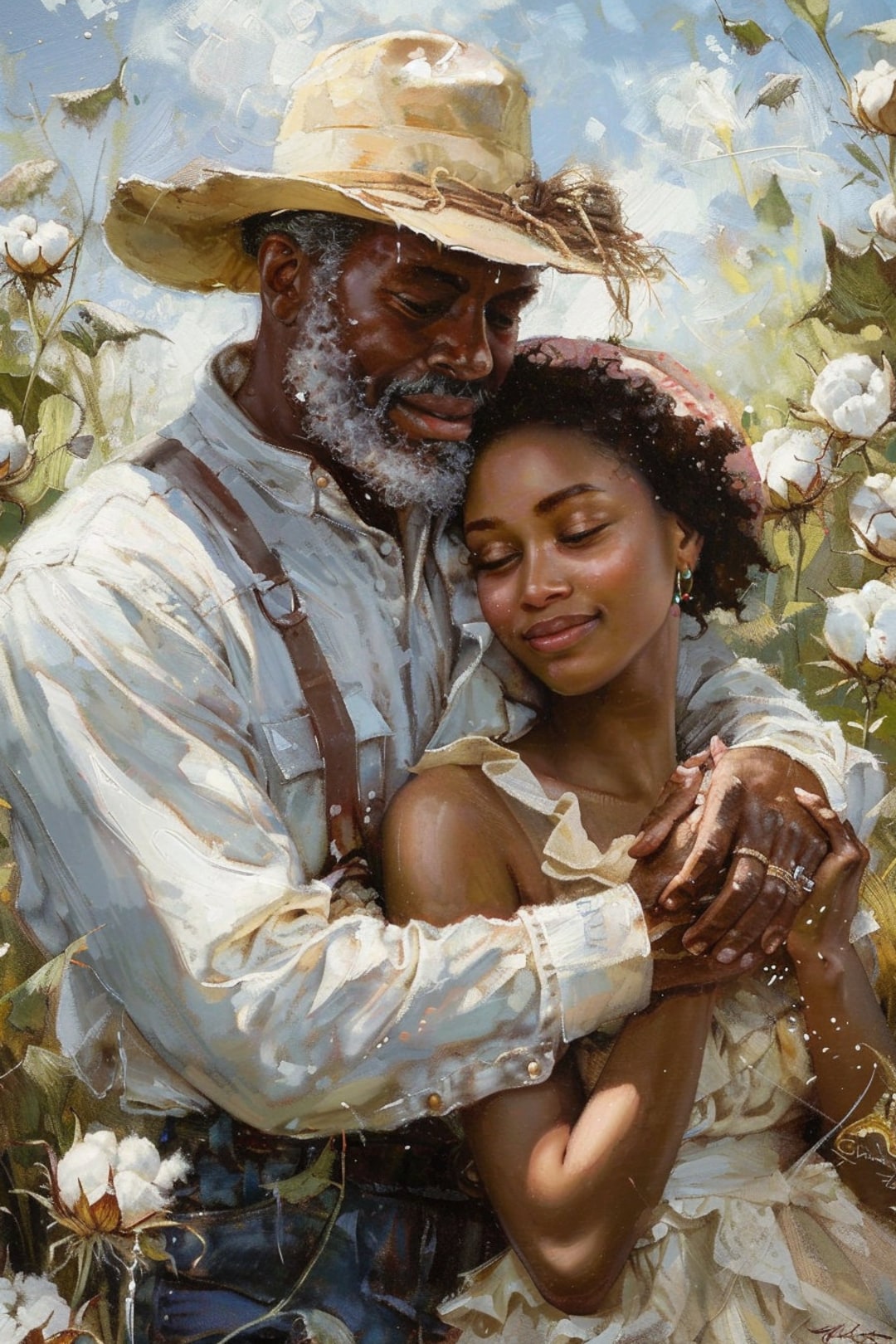 African American Art | Cotton Plantation Art | Black History Month ...