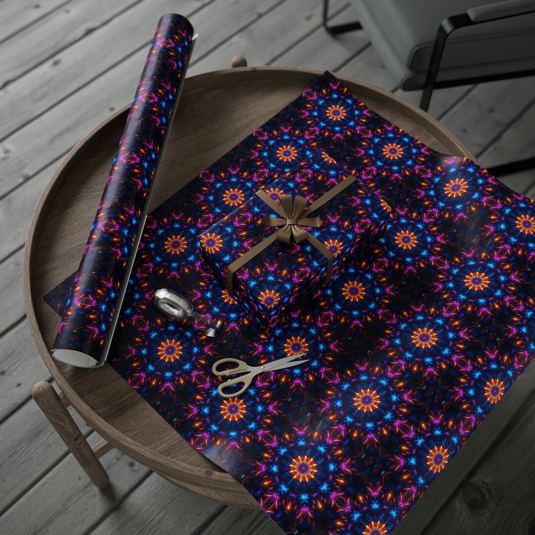 Psychedelic Wrapping Paper Rolls, Unique Wrapping Paper, Luxury Gift ...