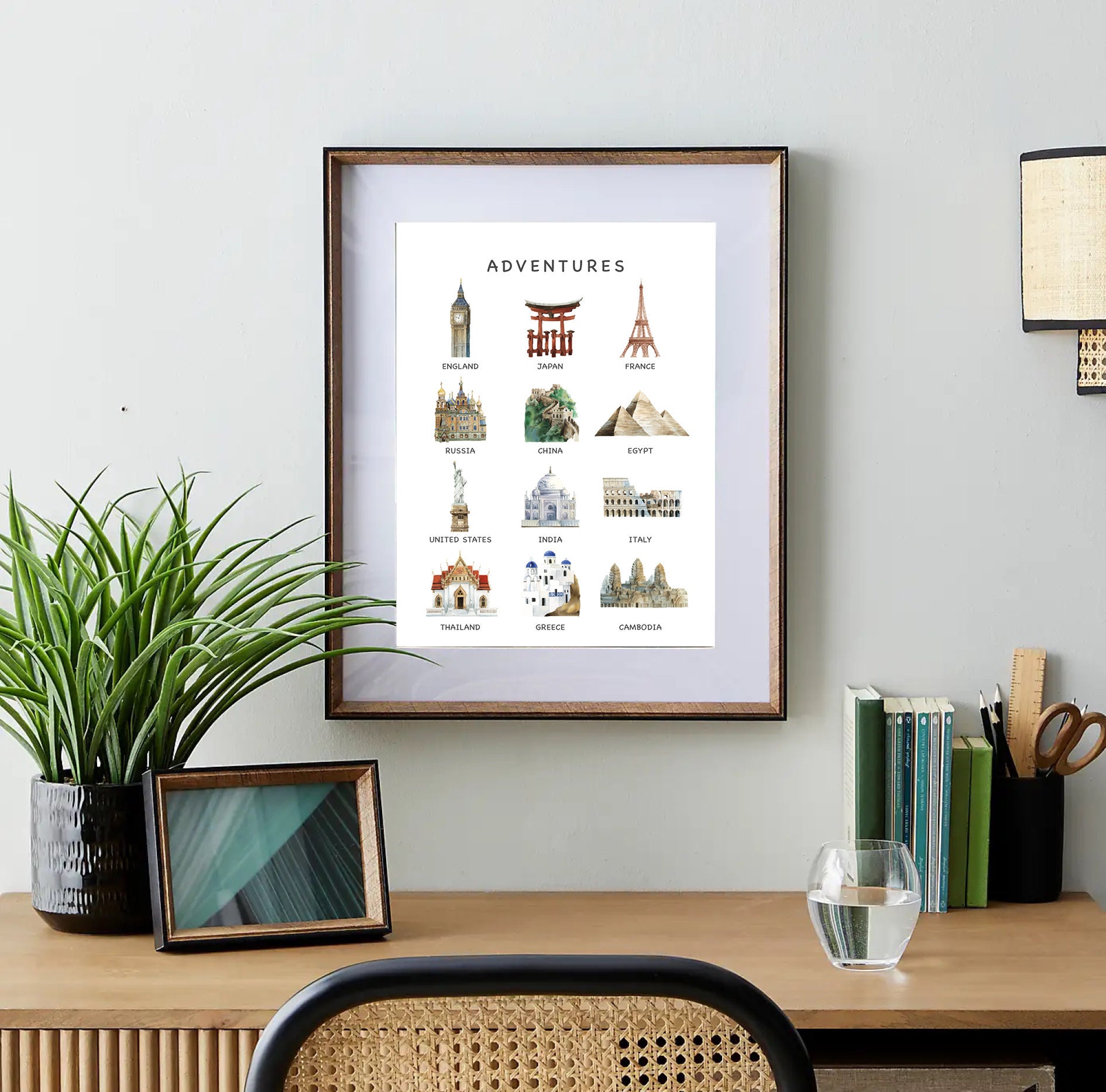 Adventures Poster, World Landmarks, Preschool Educational Poster ...