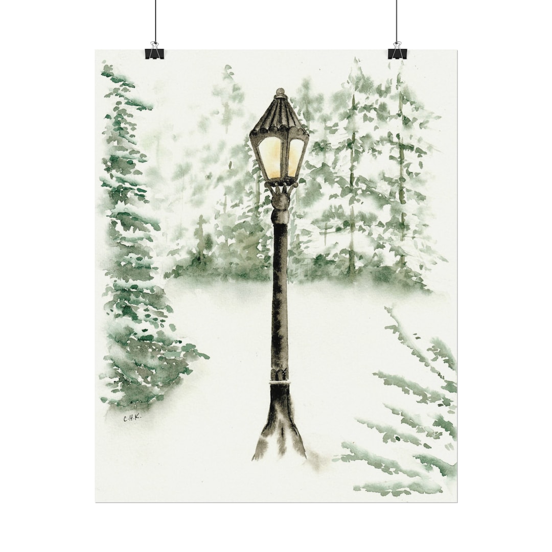 Narnia Lamppost Watercolor - Etsy