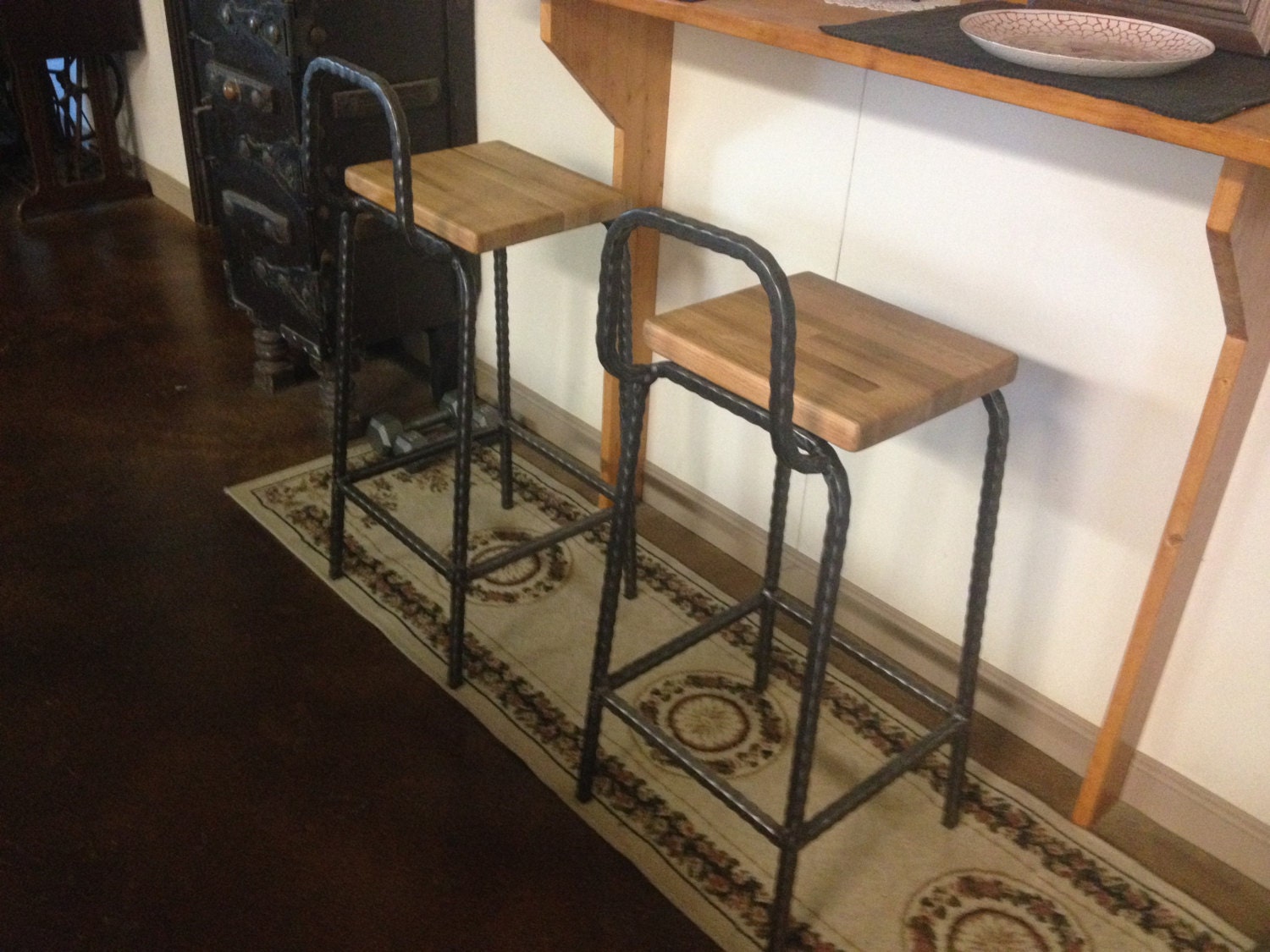 Hand Made Rustic Style Bar Stools - Etsy