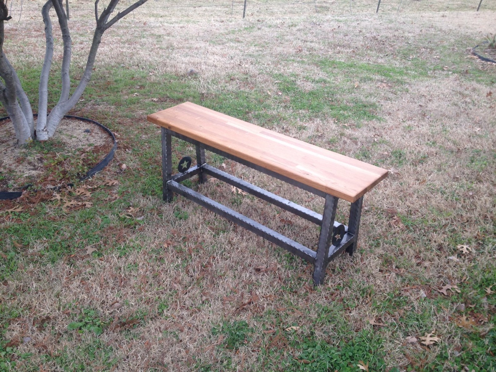 Hand Made Rustic Style Bench - Etsy