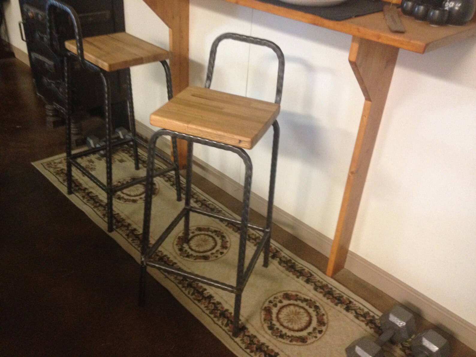 Hand Made Rustic Style Bar Stools - Etsy