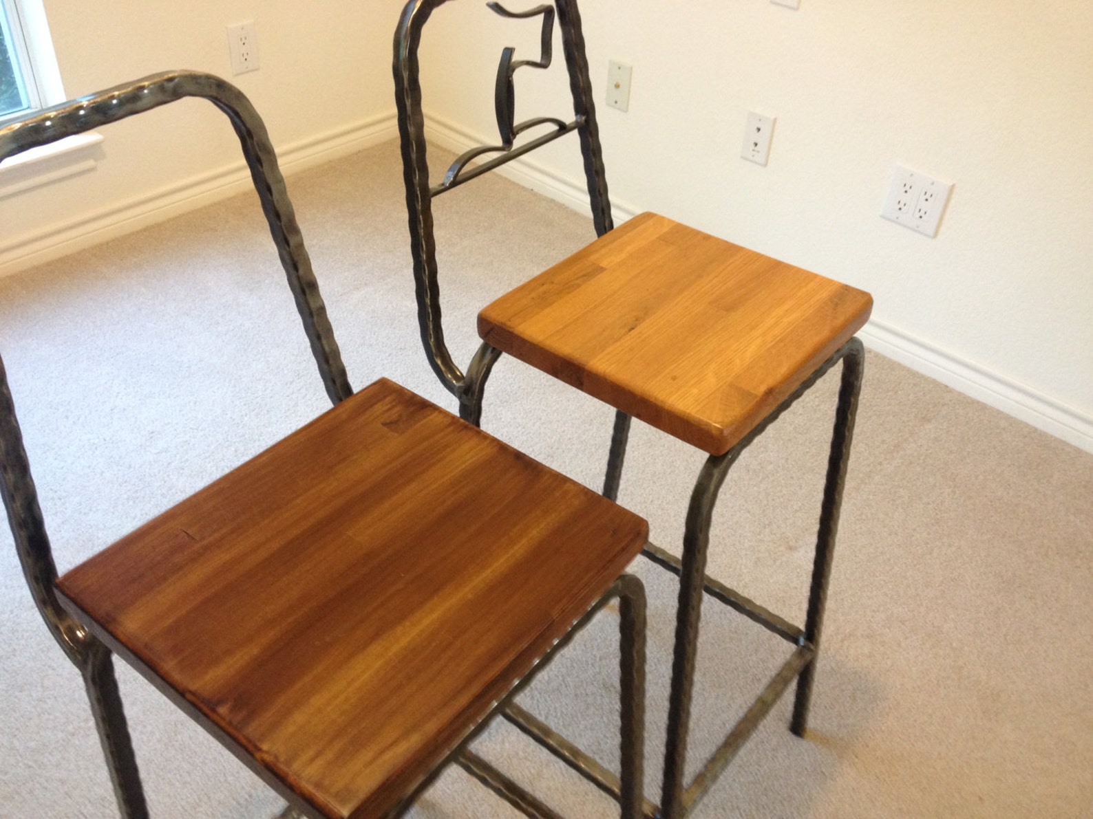Hand Made Rustic Style Bar Stools - Etsy