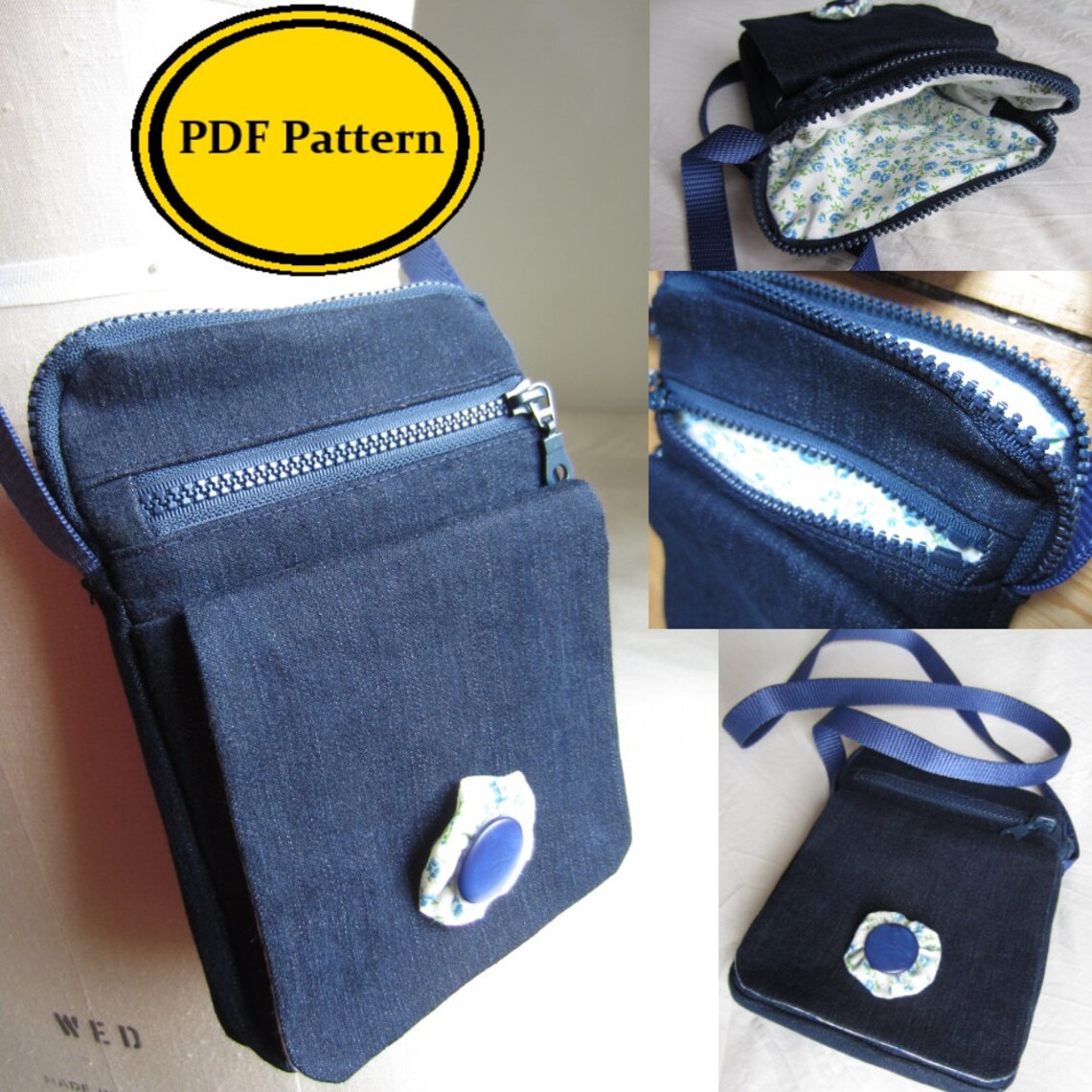 Cross Body Bag Sewing Pattern Pdf - Digital Download - Etsy