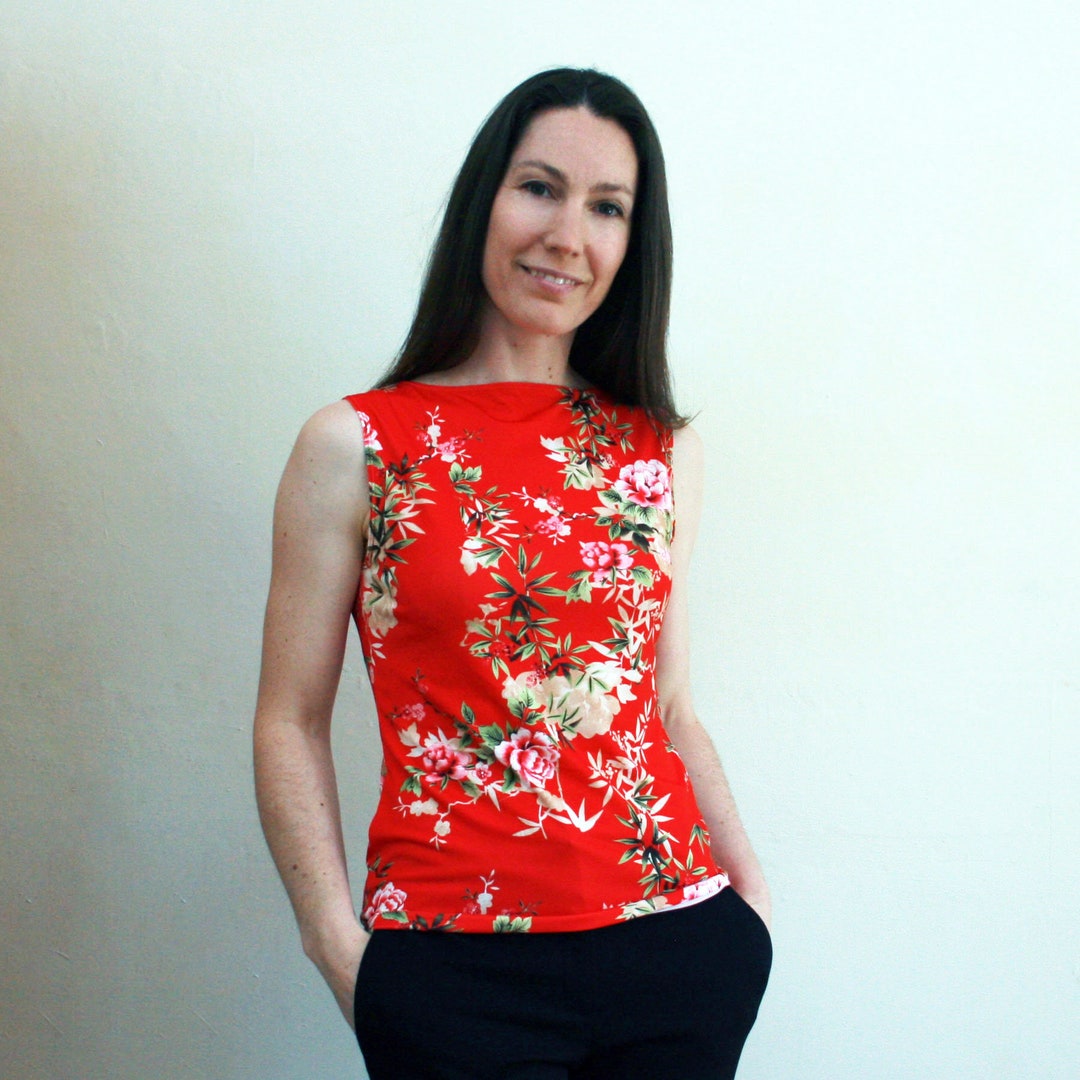 Shell Top Sewing Pattern Pdf - Stretch Jersey Sleeveless Womenswear ...