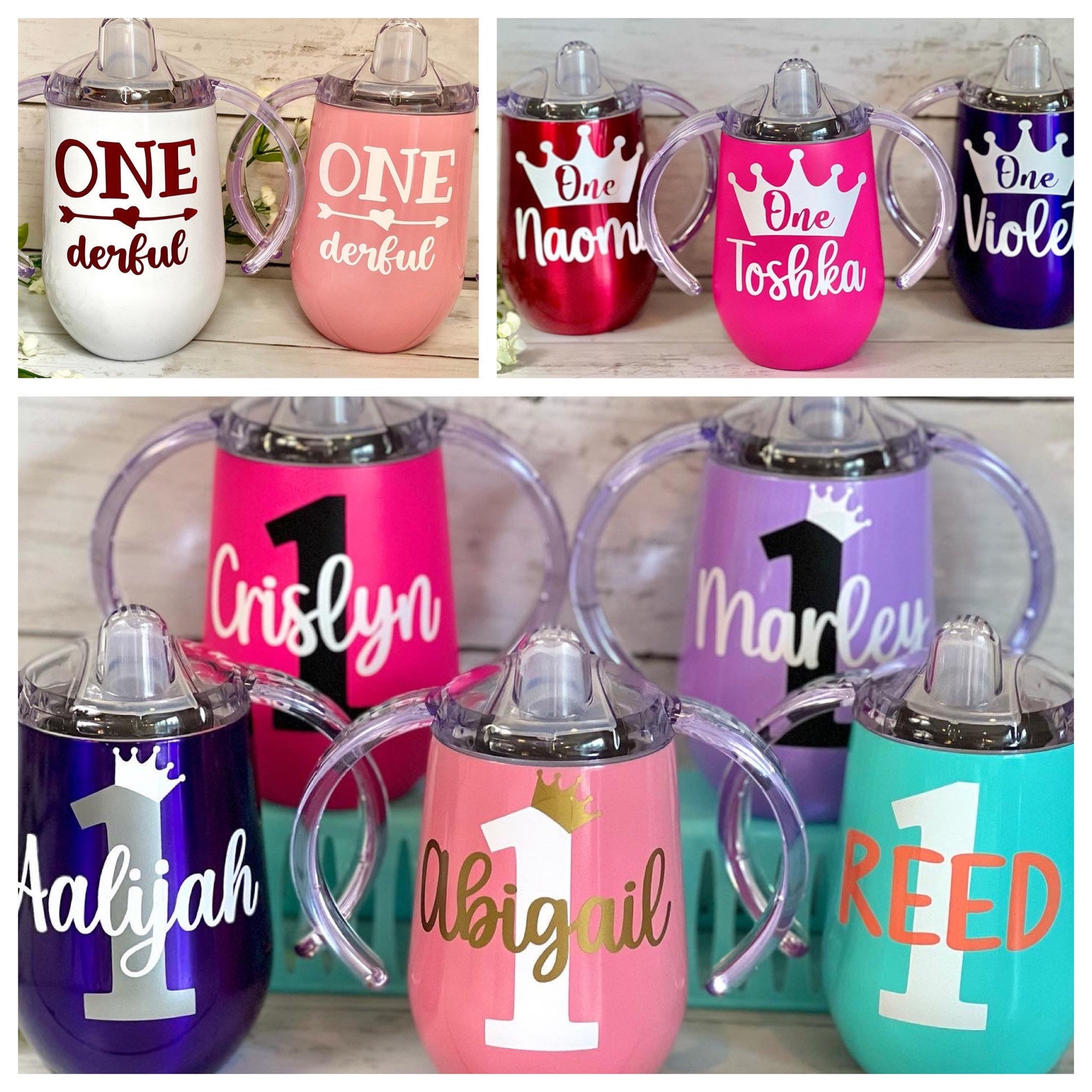 1st Birthday Sippy Cup, First Birthday Cup, Toddler Cup, Birthday Gift ...