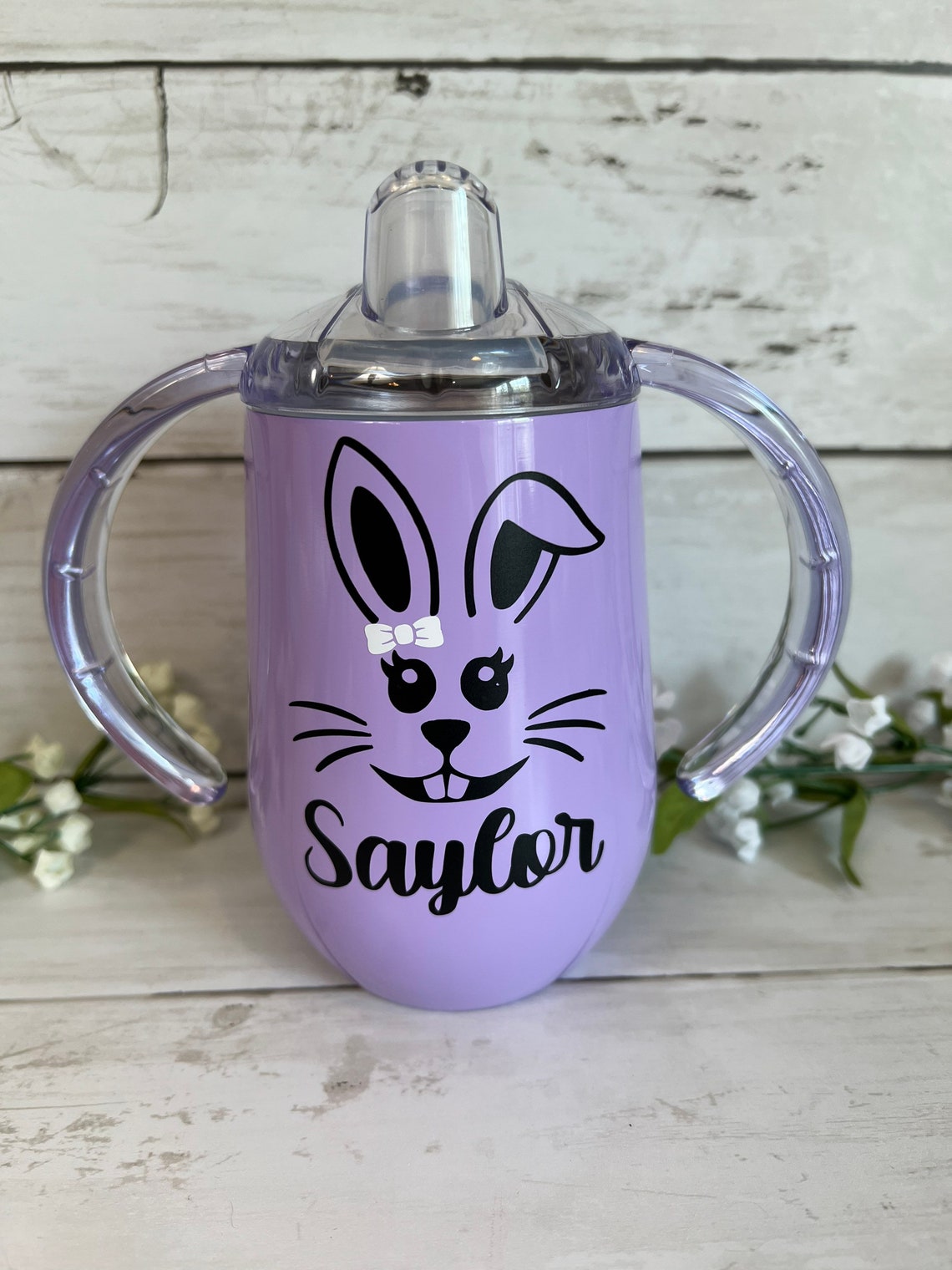 Custom Bunny Sippy Cup Stainless Steel Toddler Cup Birthday - Etsy