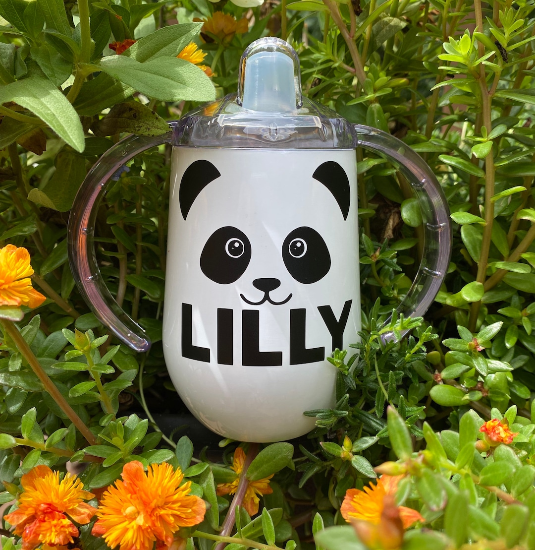 Custom Panda Bear Sippy Cup, Baby Shower Gift, Panda Face Cup, Gift for ...