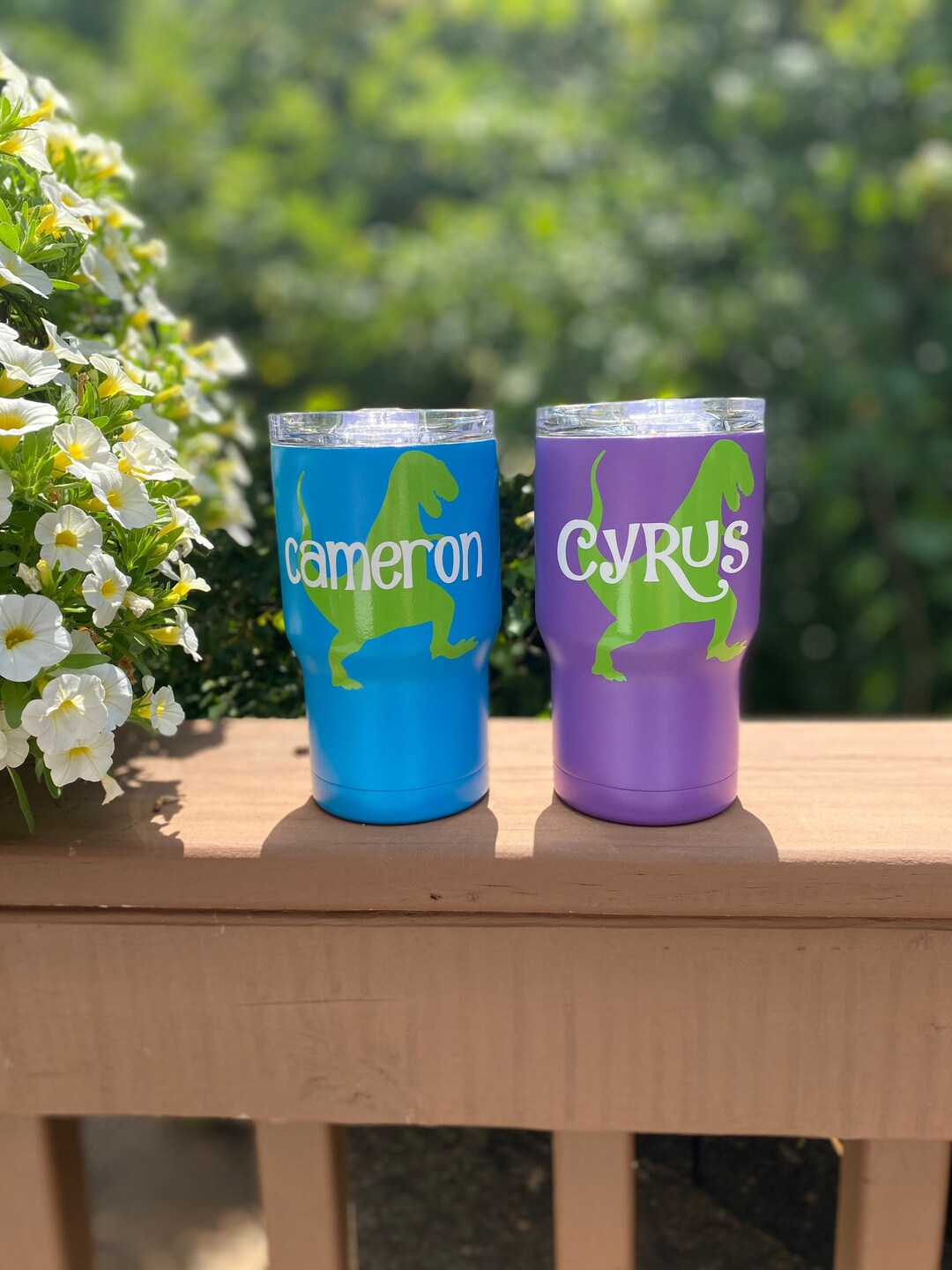 Dinosaur 14oz Kid Tumbler Personalized / Toddler Cup / Stainless Steel ...