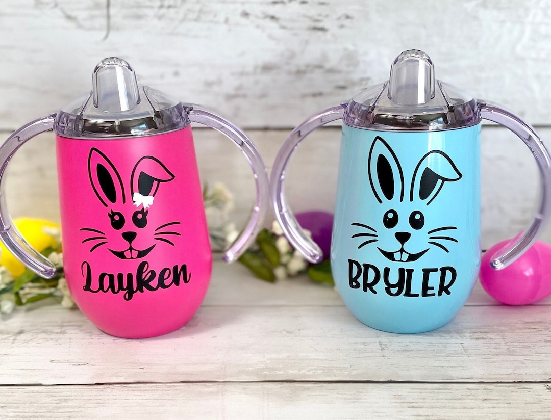 Custom Bunny Sippy Cup, Stainless Steel Toddler Cup, Birthday Gift ...