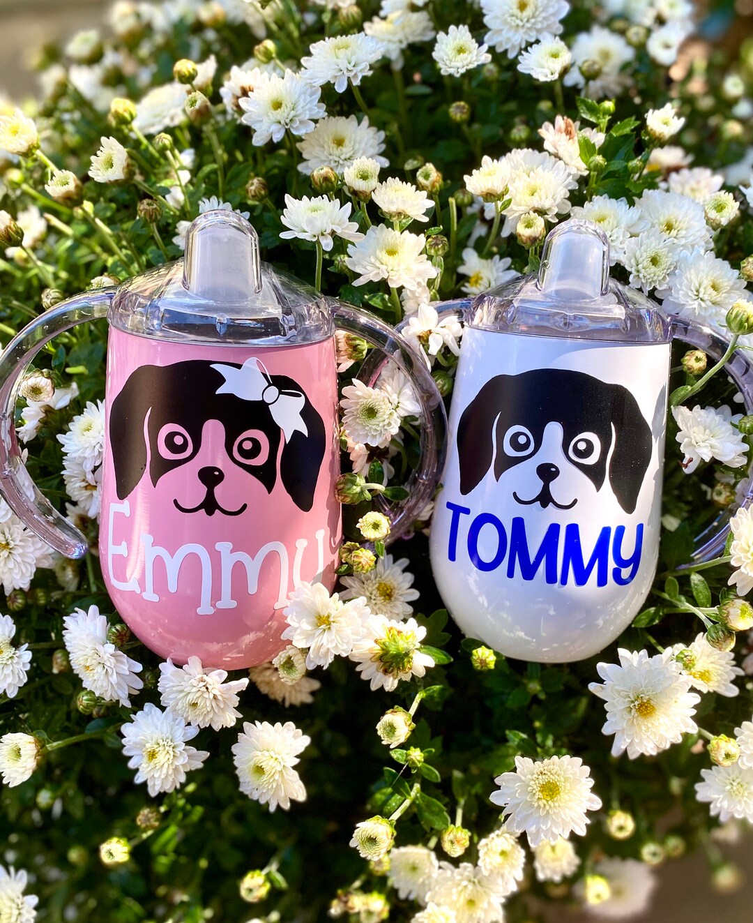 Puppy Dog Custom Sippy Cup, Personalized With Name / Dog Stainless ...