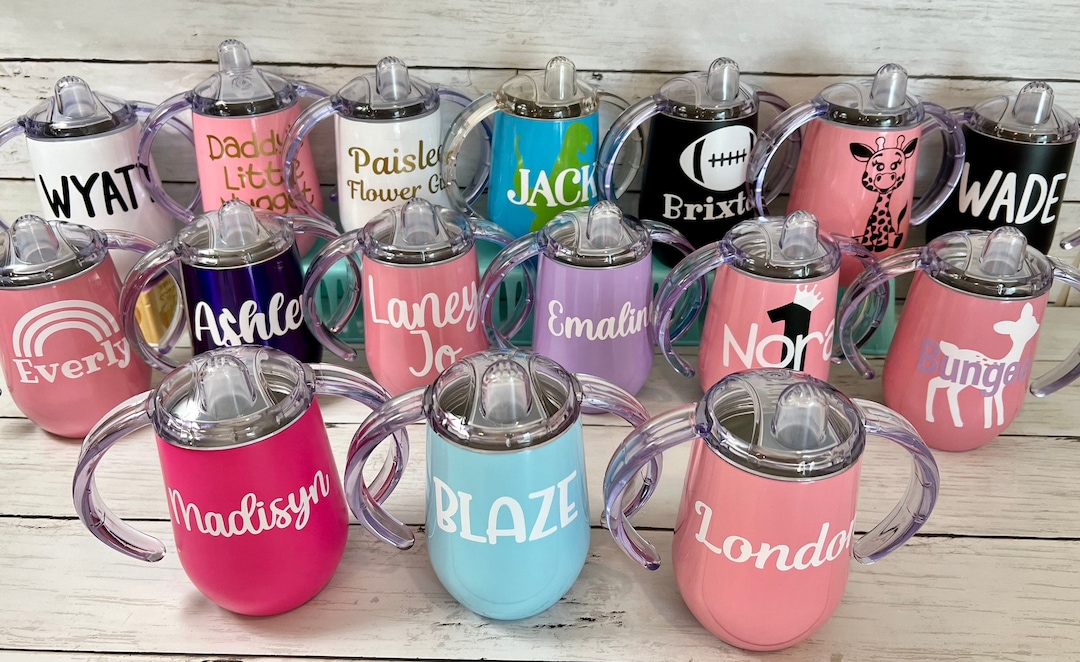 Custom Sippy Cup, Stainless Steel Toddler Cup, Birthday Gift, Training Cup, Personalized Sippy ...