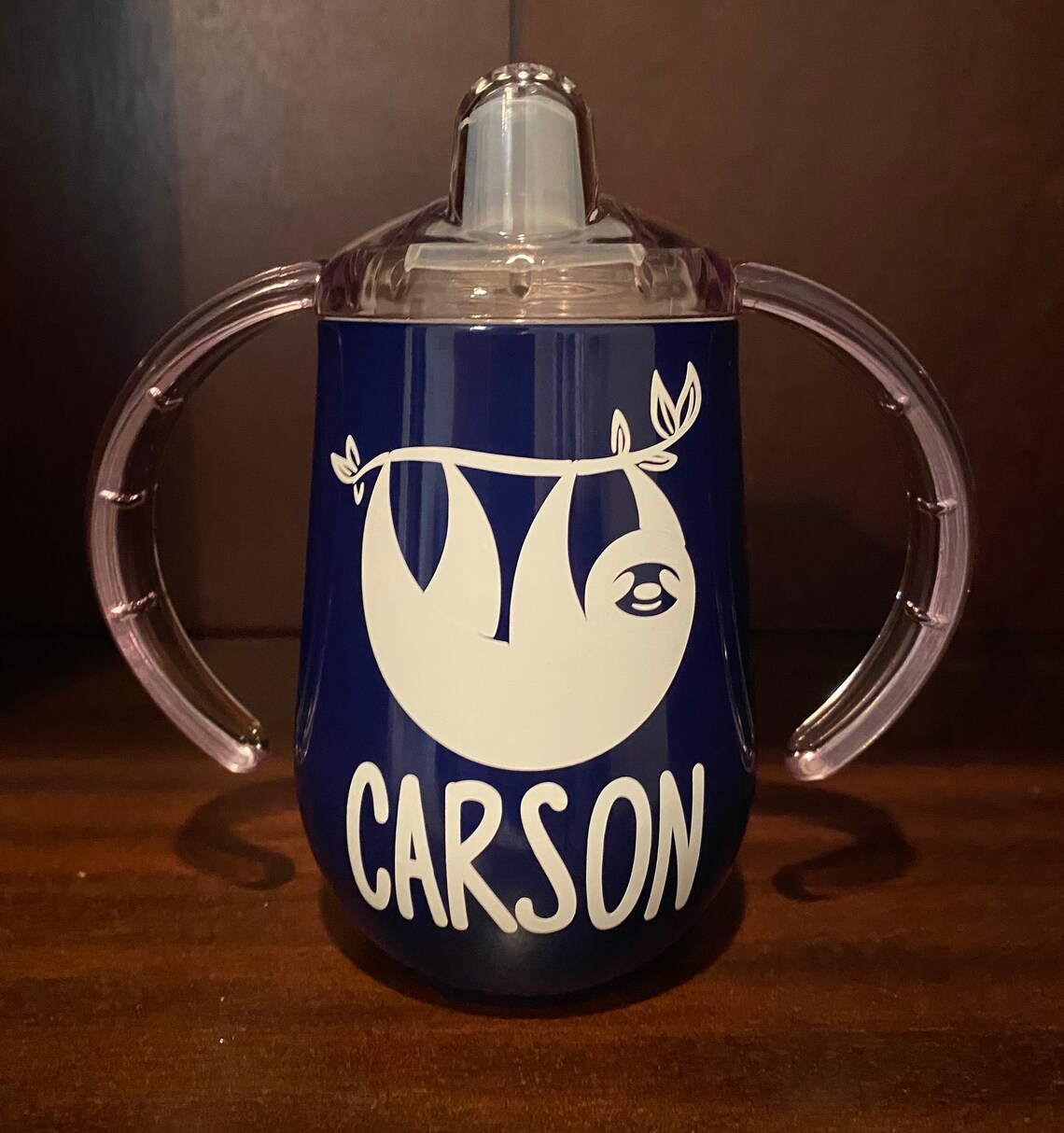 Sloth Sippy Cup Personalized With Name / Stainless Steel - Etsy