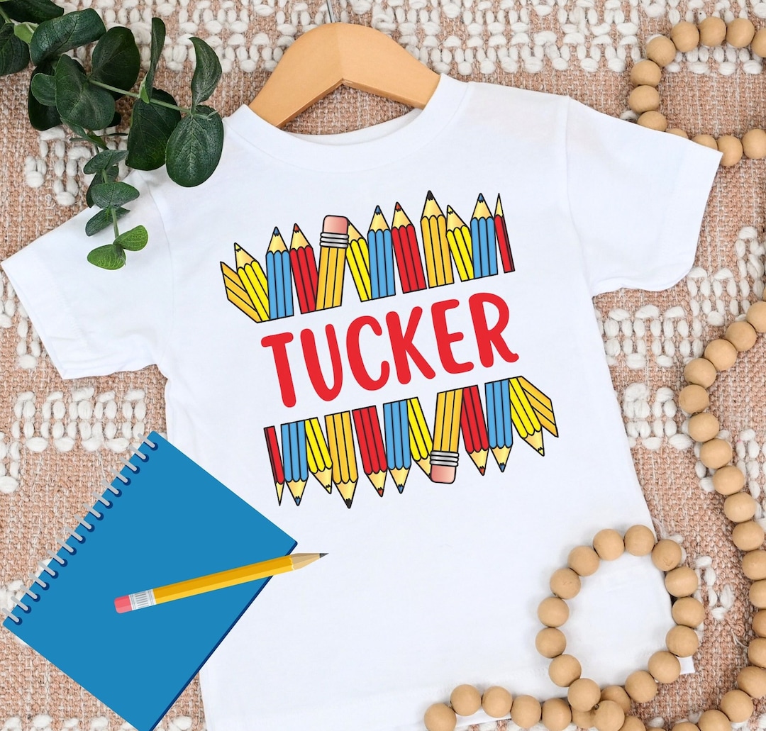 Custom Crayon Shirt With Name, Back to School Boy Shirt, School ...