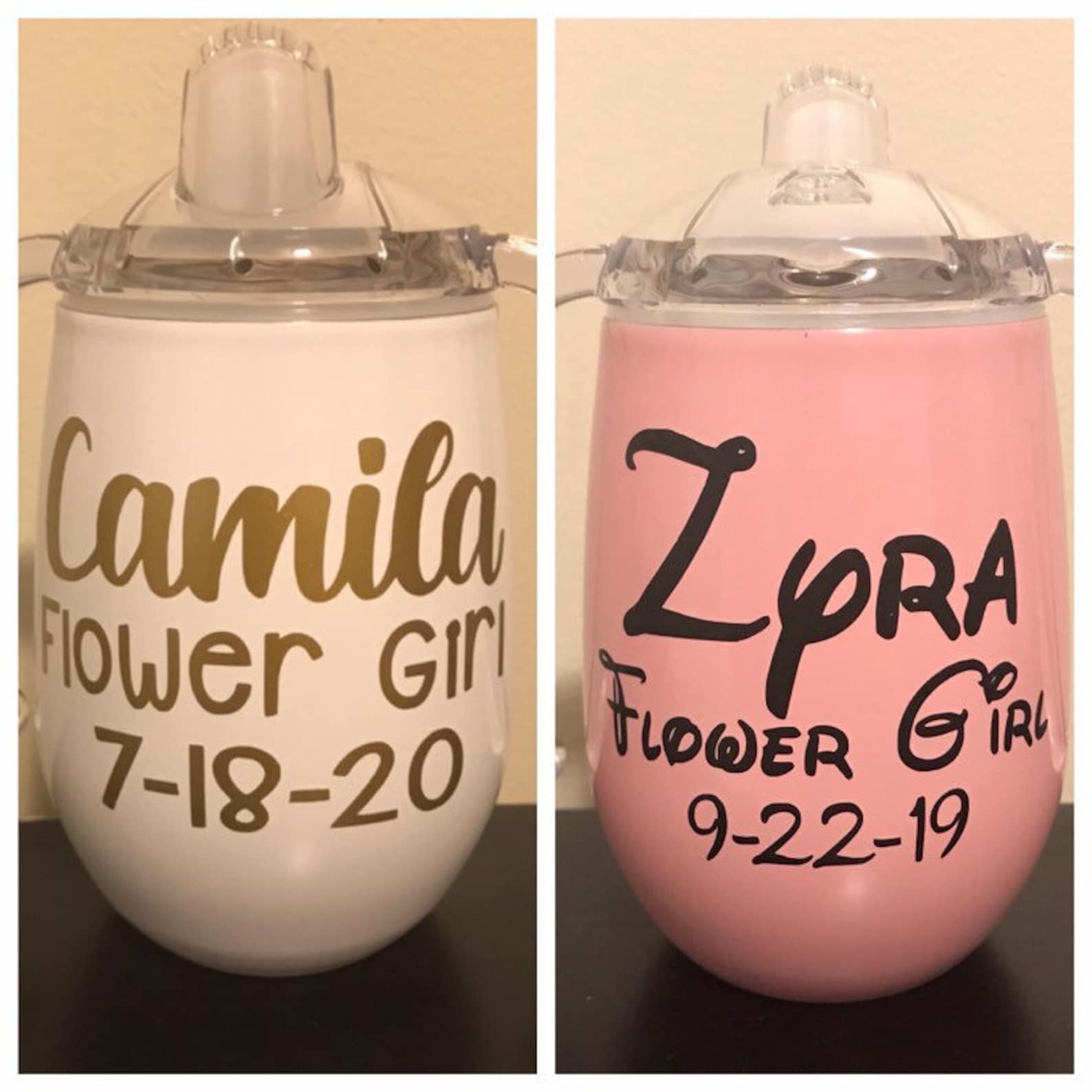 Flower Girl Sippy Cup Personalized / Stainless Steel Toddler / | Etsy
