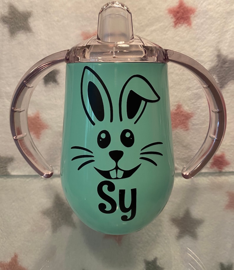Custom Bunny Sippy Cup Stainless Steel Toddler Cup Birthday - Etsy
