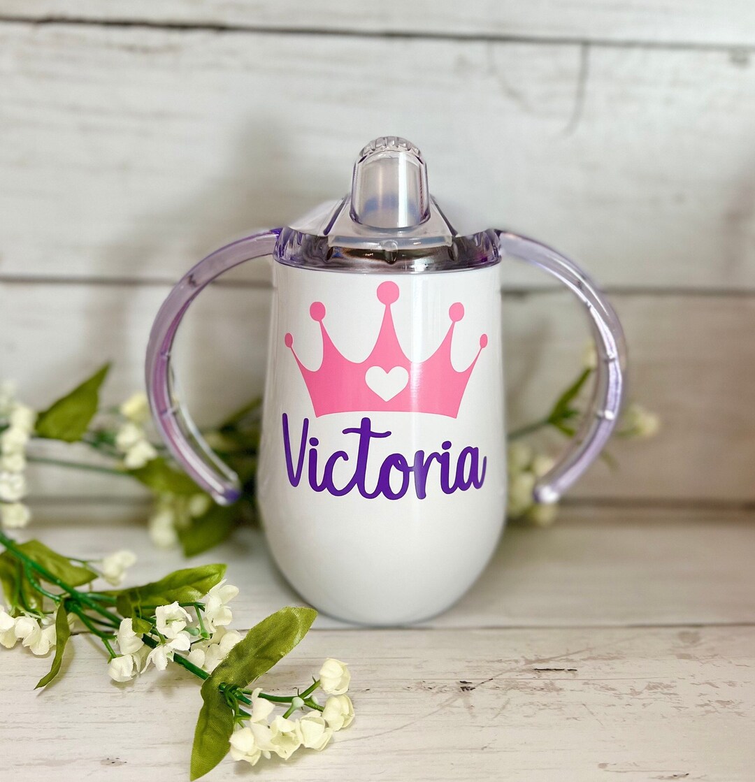 Princess Crown Sippy Cup, Stainless Steel Toddler, Baby Shower, Gift ...