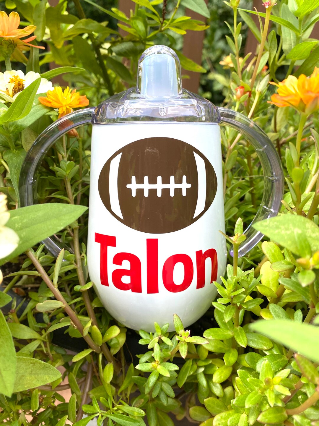 Custom Football Sippy Cup, Football Name Cup, Personalized Football ...