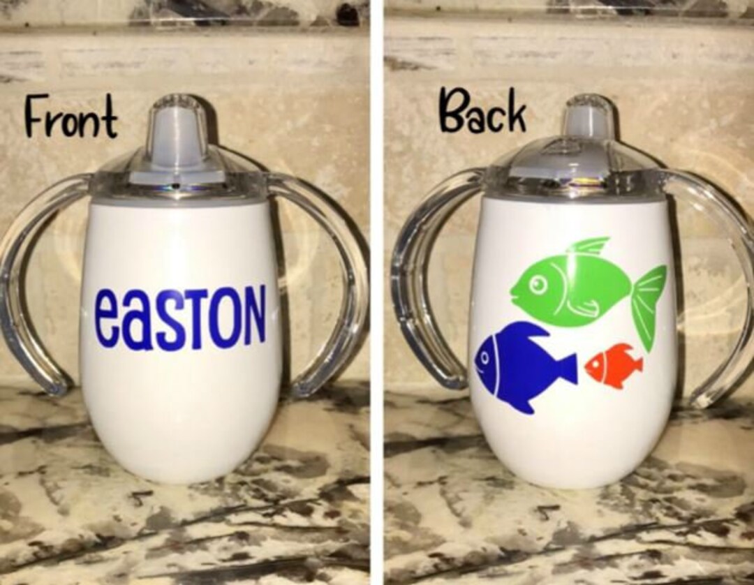 Colorful Fish Sippy Cup Personalized With Name / Stainless Steel ...