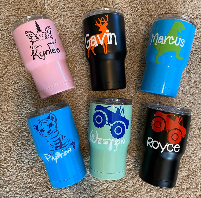 Dinosaur 14oz Kid Tumbler Personalized / Toddler Cup / - Etsy