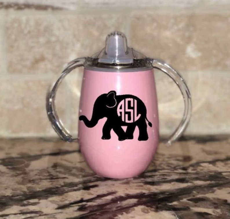 Elephant Monogram Sippy Cup / Stainless Steel Toddler / Baby - Etsy