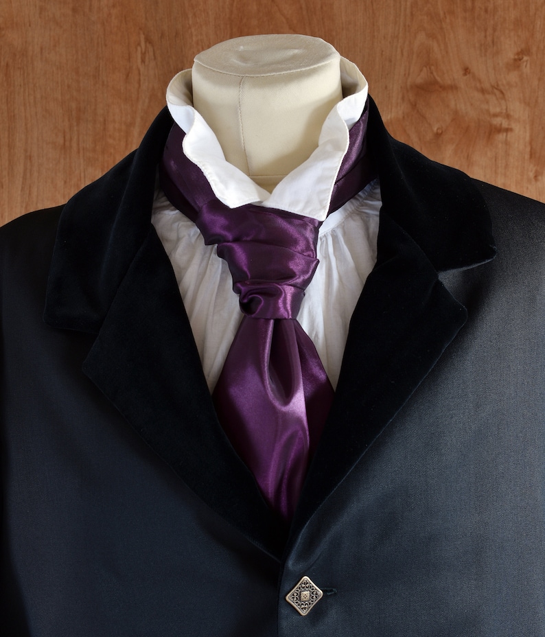 Purple Taffeta Cravat - Etsy