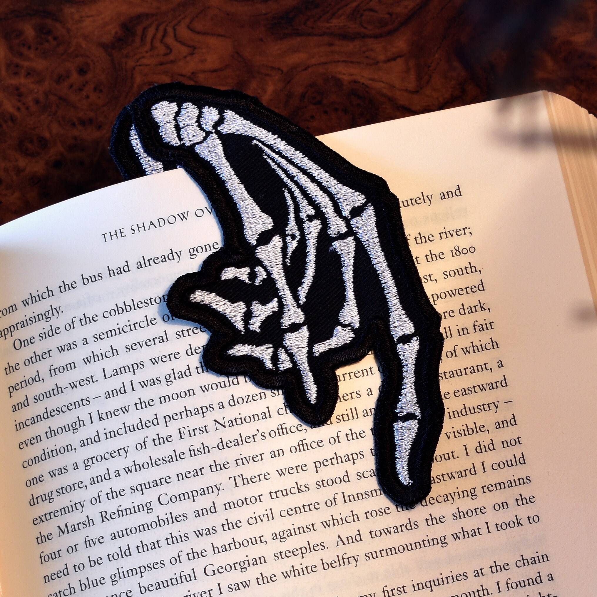 Embroidered Skeleton Bookmark - Etsy
