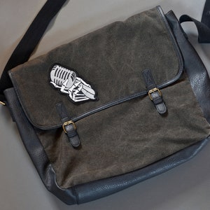 Skeleton Microphone - Iron on Embroidered Patch - Etsy