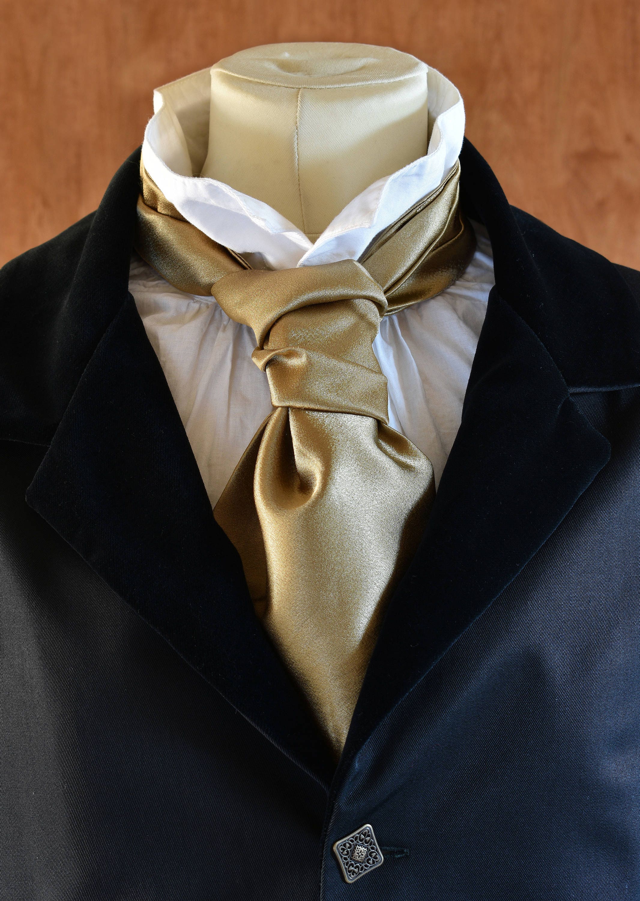 Gold Satin Cravat - Etsy