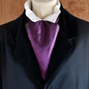 Purple Taffeta Cravat - Etsy