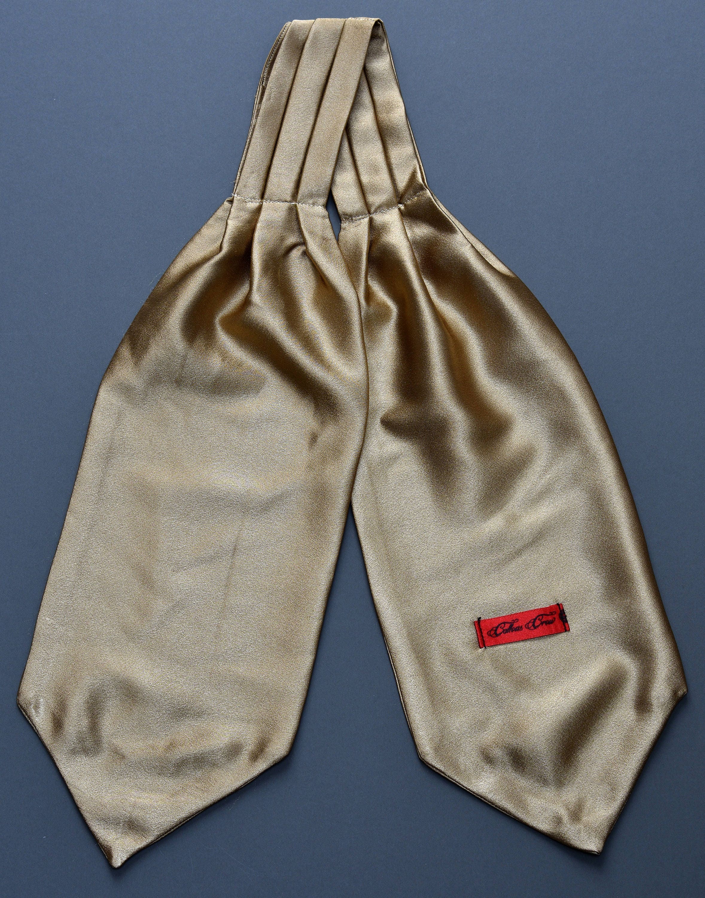 Gold Satin Cravat - Etsy