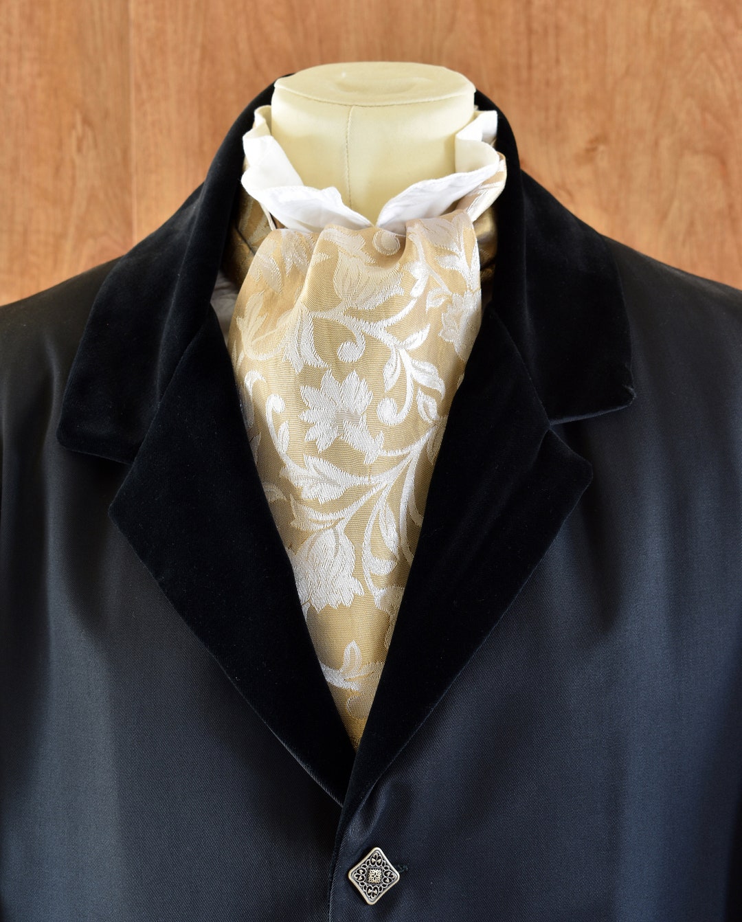 Gold Brocade Cravat - Etsy