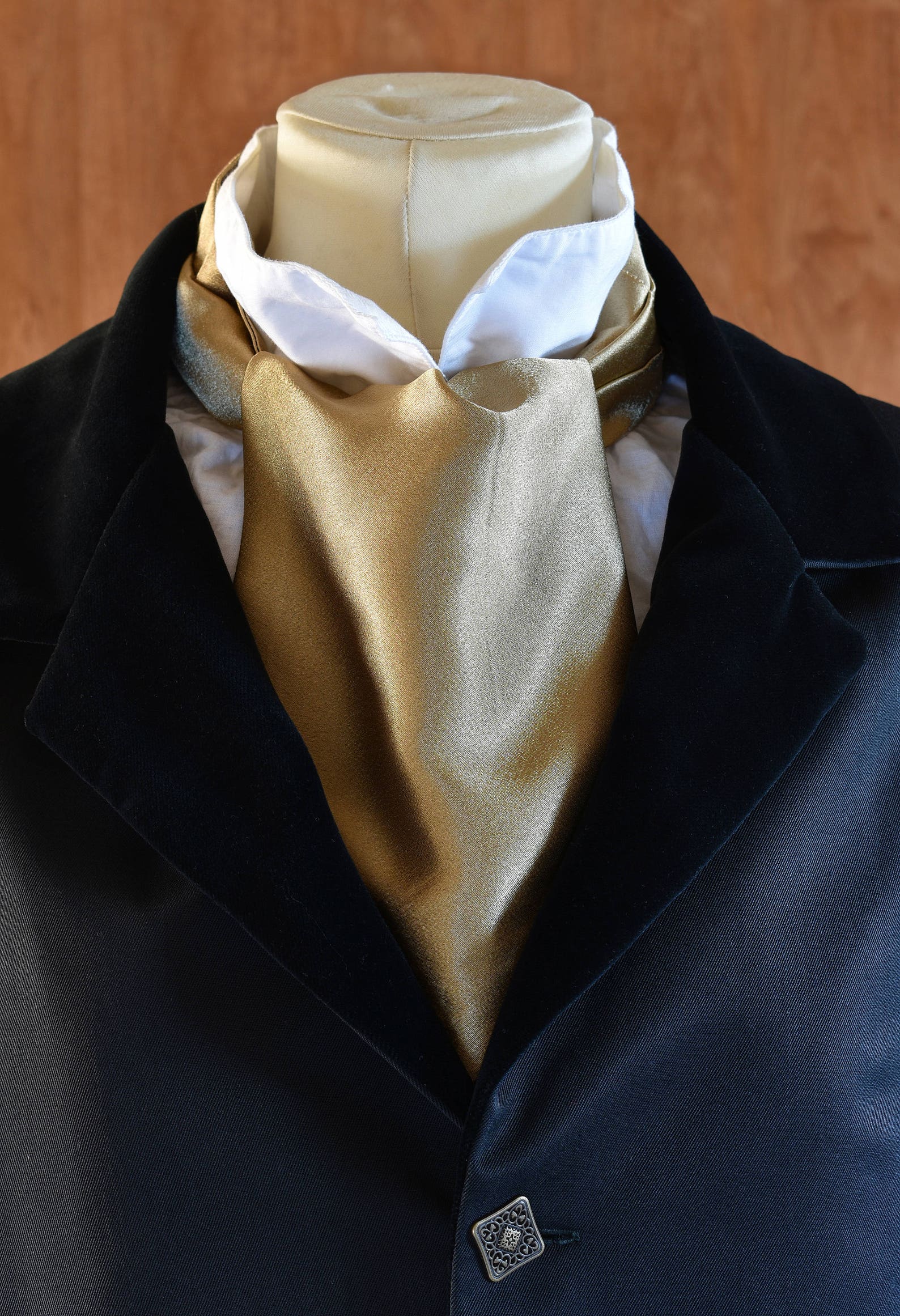 Gold Satin Cravat - Etsy