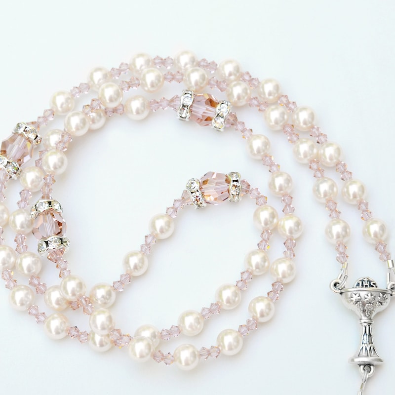First Communion Rosary - Etsy