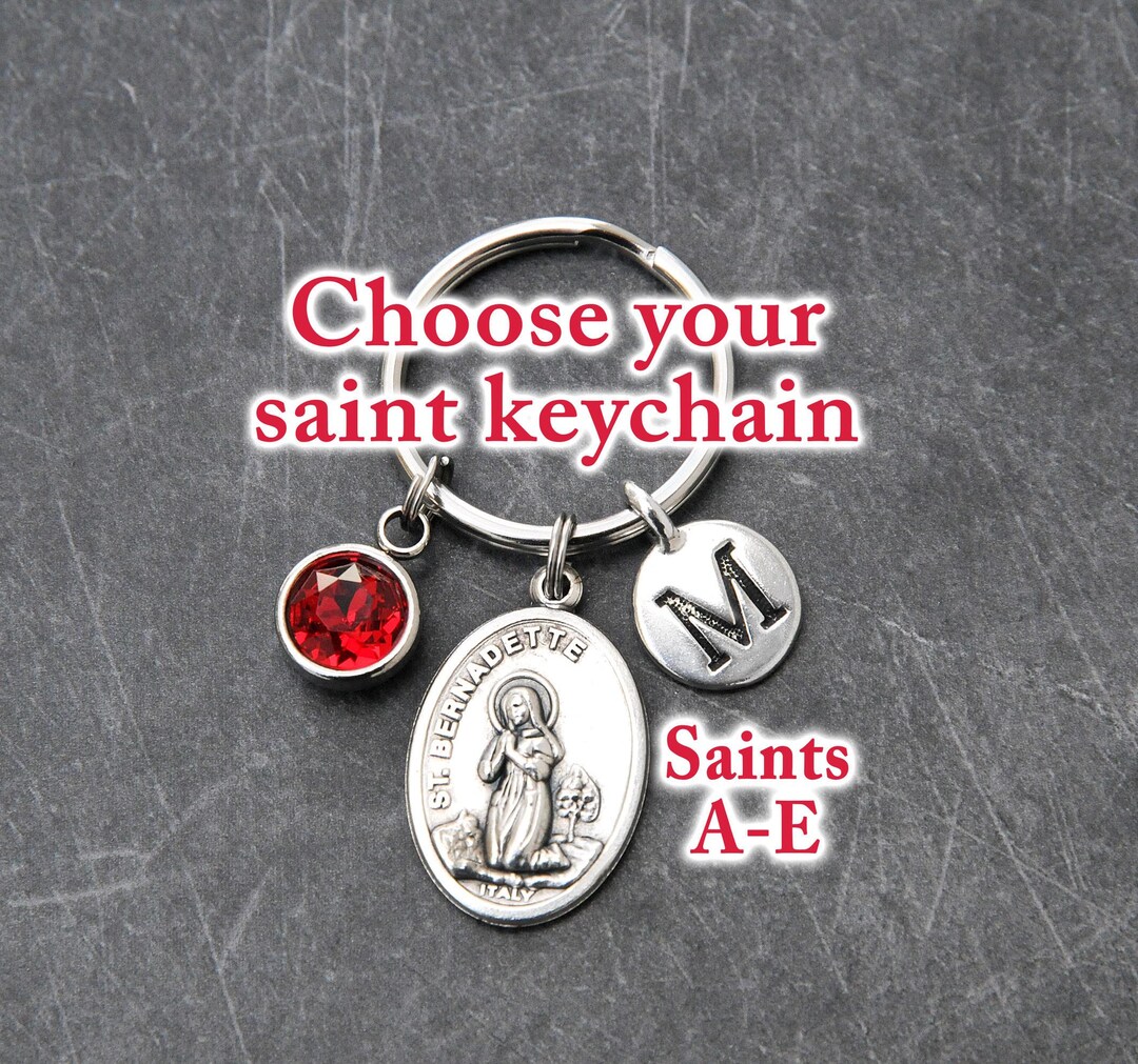 Choose Your Catholic Saint Keychain - Saints Beginning With Letters A-E ...