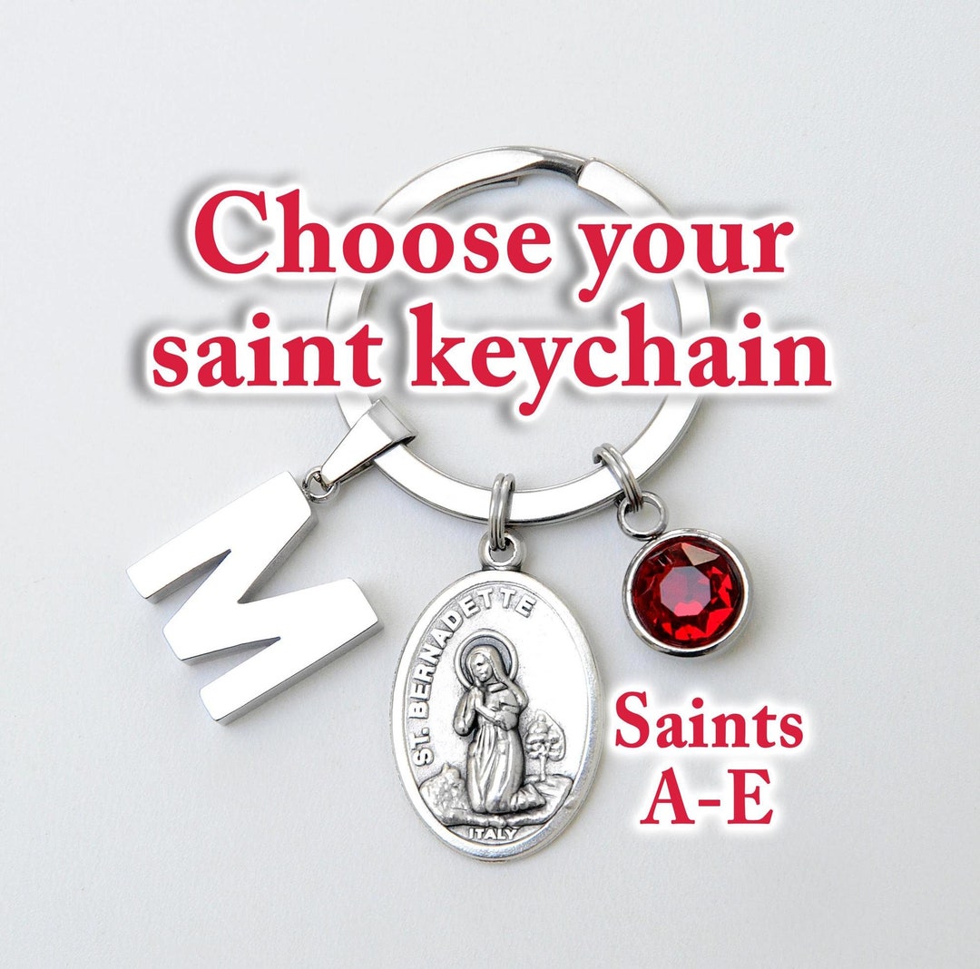 Choose Your Catholic Saint Keychain - Saints Beginning With Letters A-E ...