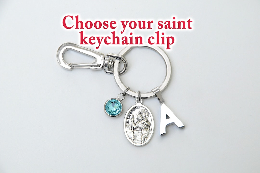 Choose Your Catholic Saint Keychain Clip, Confirmation Gift ...