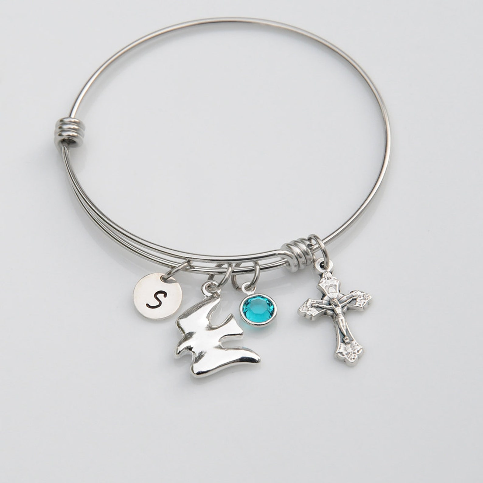 Girls Confirmation Gift Personalized Adjustable Bangle - Etsy